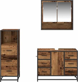 Sada koupelnového nábytku 3 ks Staré dřevo 80 x 33 x 60 cm 3402494