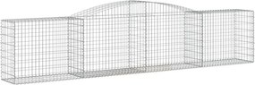 Klenuté gabionové koše 9 ks 400x50x80/100 cm pozinkované železo 3146990