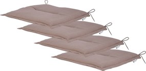 Livarno® Sada podsedáků Houston, 45 x 45 cm (béžová), 4dílná