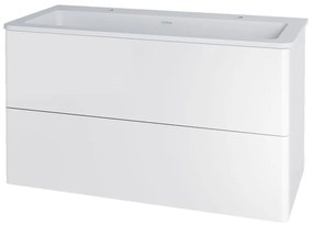 Mereo Mereo, Siena, koupelnová skříňka s umyvadlem z litého mramoru 101 cm, bílá, antracit, černá, CN412M2