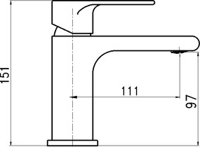 Novaservis Nobless Trend - Umyvadlová baterie bez výpusti, chrom, 41001/1,0
