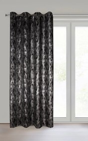 ZATEMŇOVACÍ ZÁVĚS NA KROUŽCÍCH ELISE 140X250 CM ČERNÁ