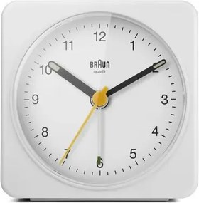 Braun BC03 bílá / Klasický budík / Analogový / 1x AA baterie