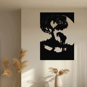 dřevo života Dřevěný obraz koně ŽIVOTNÍ ENERGIE Zvolte rozměr (cm): 28x40, Zvolte barvu dekoru: Černá