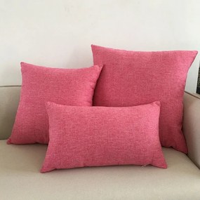 Jednobarevné potahy na dekorační pohovkové polštáře Barva: Růžová, Rozměry: 55x55 cm