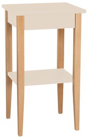 Noční stolek Taloumne, 40x35x70 cm, hnědá béžová/přírodní
