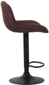 Bhm germany Barová židle Lentini, textil, černá / hnědá