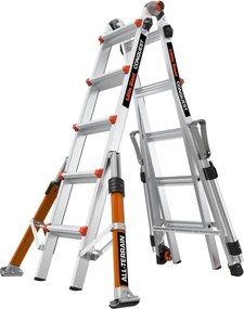 Little Giant - Conquest PRO - žebřík pro každý terén dosah: štafle 274 / žebřík 457 cm, Conquest PRO: Model 17