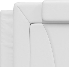 Postel Viana s matrací bílá 200 x 200 cm umělá kůže 3208818
