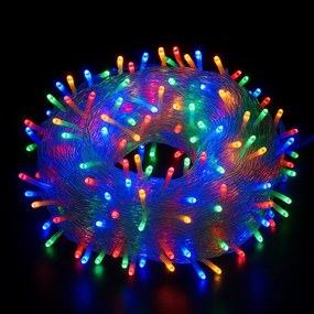 Vánoční světýlka LED záclona FLASH multicolor 500 LED