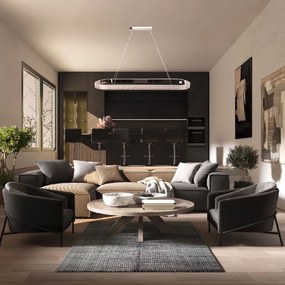 Toolight Toolight, LED závěsné svítidlo 90cm APP1751-CP, zlatá lesklá, OSW-06065