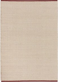 Červený/béžový ručně tkaný vlněný koberec 140x200 cm Lenu – noo.ma
