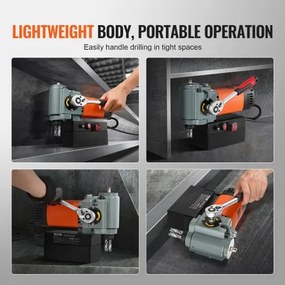 Magnetická vrtačka 1300 W Nízkoprofilová Lehká přenosná