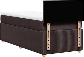 Box spring postel s matrací tmavě hnědá 80x200 cm textil 3287286