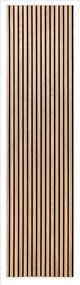 Dekorační obkladový SLAT panel akustic 27-14 Dub Klasik MDF černá 280cm x 60cm