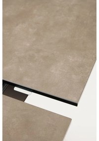 Hnědý rozkládací jídelní stůl s keramickou deskou 90x160 cm Atminda – Kave Home