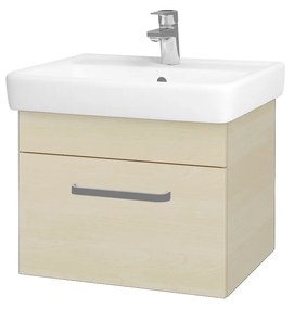 Dřevojas Koupelnová skříň Q UNO SZZ 55 Varianta: N01 Bílá lesk / Úchytka T02 / D01 Beton