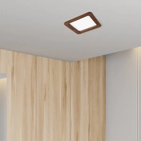 LED Podhledové svítidlo WOODY SPOT LED/17W/230V 3000K třešeň 18,5x18,5 cm