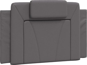 Postel Viana s matrací šedá 90 x 200 cm umělá kůže 3208771