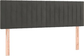 Box spring postel s matrací tmavě šedá 140x200 cm samet 3127614