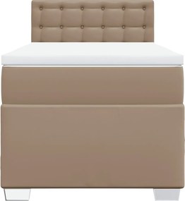 Box spring postel s matrací cappuccino 100x200 cm umělá kůže 3288411