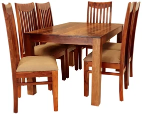 furniture-nabytek.cz - Jídelní stůl a židle pro 6 osob z masivu palisandr