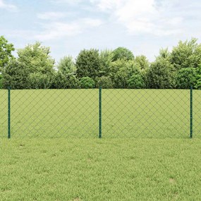 Plot s řetězovým odkazem a sloupkem 10 x 0,6 m Zelená Síťovina 3336238