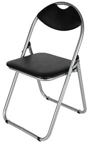 Židle skládací Atom Silver černá