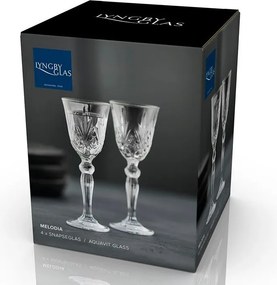 Křišťálové skleničky v sadě 4 ks na likér 50 ml Melodia – Lyngby Glas
