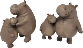 PRODEX IMPORT Zahradní figurka hroch s mládětem velký 15x13 cm