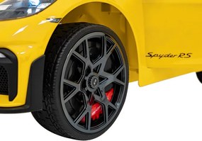 Elektrické autíčko Porsche Spyder RS ​​718 MP4 žluté