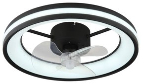 Globo 03651 - LED Stropní svítidlo s ventilátorem GATIAN LED/30W/230V černá + DO