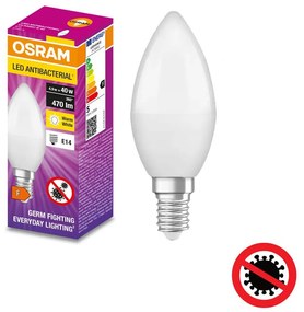 Osram | LED Antibakteriální žárovka B40 E14/4,9W/230V 2700K - Osram | P22706