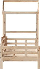 Válenda se střechou 80 x 200 cm masivní borové dřevo 3282302