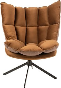 Hnědé sametové relaxační křeslo Chair Relax Bubby Brown - 78*73*92cm