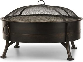 Blumfeldt Catania, 2 v 1 ohniště s grilem, Ø 80 cm, gril Ø 70 cm, lapač jisker, ocel, antický motiv