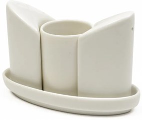 Maxwell and Williams Slánka a pepřenka bílá s nádobkou na párátka - WHITE BASICS