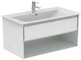 Ideal Standard Connect Air - Skříňka pod umyvadlo, 100x44x52 cm, lesklá bílá/světlá šedá mat E0828KN