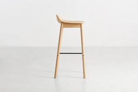 Barová židle "Mono", 75 cm, 2 varianty - Woud Varianta: jasan, černá barva