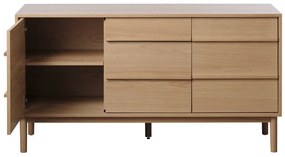Designová komoda Zayleigh 140 cm vzor dub