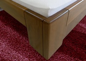 FMP Lignum Edit postel s přední výplní - buk průběžný Moření: lak č. 403, Výška bočnice: 50 cm, Rozměr: 200 x 200 cm