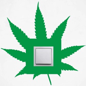 Samolepka na vypínač - Marihuana - PopyDesign
