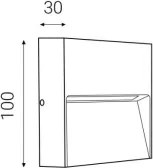 Venkovní nástěnné LED svítidlo LED2 STEP ON QS antracit IP54 3W 3000K 5130534