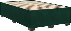 Box spring postel s matrací tmavě zelená 120x190 cm samet 3290855