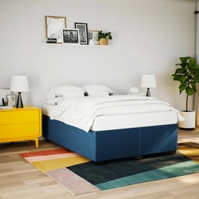 Rám postele bez matrace modrý 160 x 200 cm textil 3284491