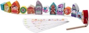 CUBIKA 13654 Navlékací trpaslíci  - navlékací set - 13 dřevěných dílů