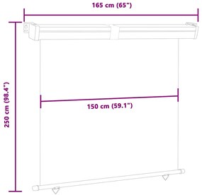 vidaXL Marketos Balkonová zástěna 165 x 250 cm modrá