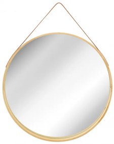 REA Zrcadlo na pásku 59cm dřevěné světlé HOM-09013 - Rea