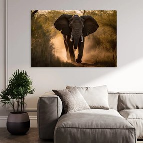 Obraz na plátně - Slon v divoké přírodě FeelHappy.cz Velikost obrazu: 90 x 60 cm