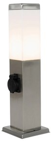 Moderní venkovní lampa 45 cm ocel s objímkou IP44 - Malios
